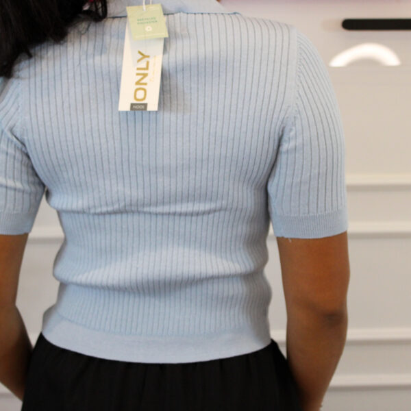 Body Bleu ciel en laine- Manches courtes - KYM FIN DE SERIE